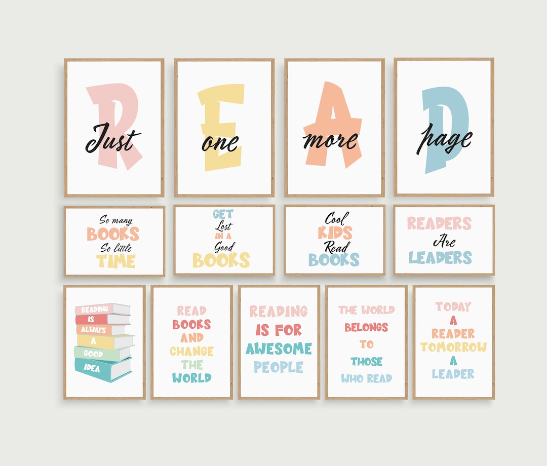 Reading Posters, Reading Corner Decor, Reading Posters for Classroom ...