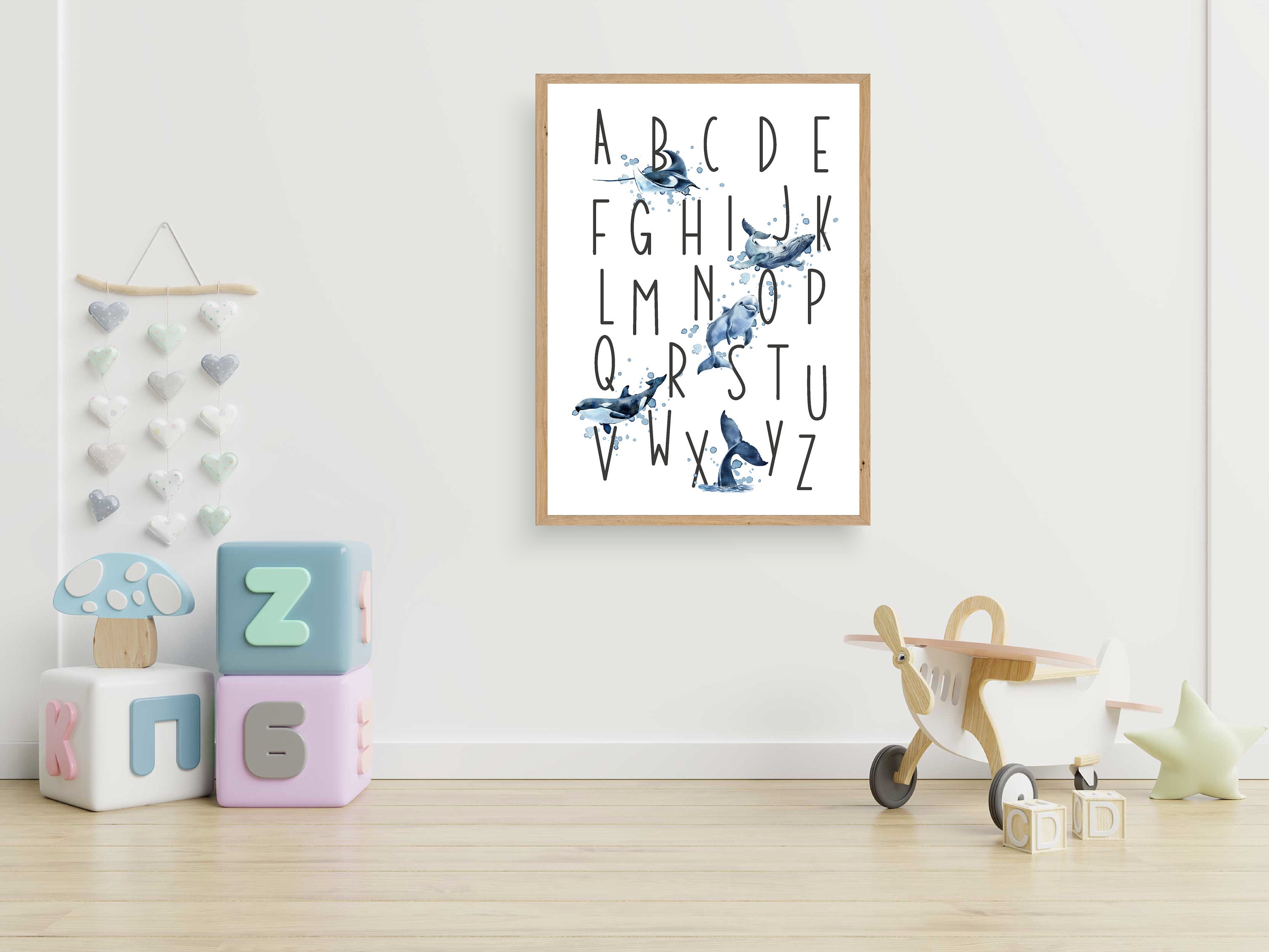 Ocean Alphabet Poster, Sea Animals Alphabet Poster, Nautical Alphabet ...