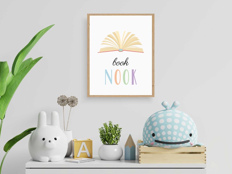 Book Nook Sign, Reading Corner Poster, Reading Nook Sign, Reading ...