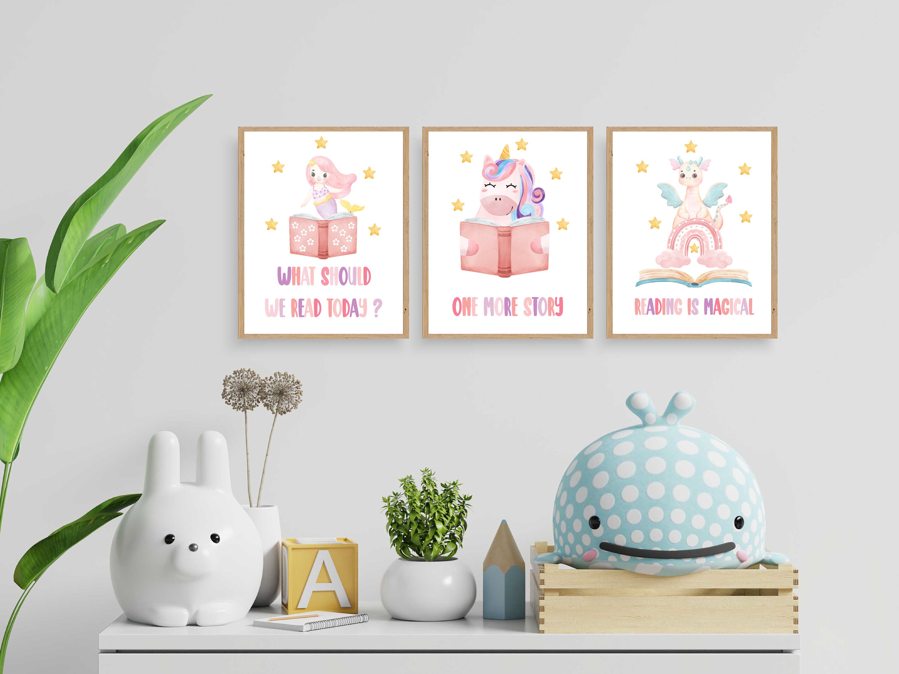 Reading Poster, Reading Nook Poster, Girls Room Decor, Classroom ...