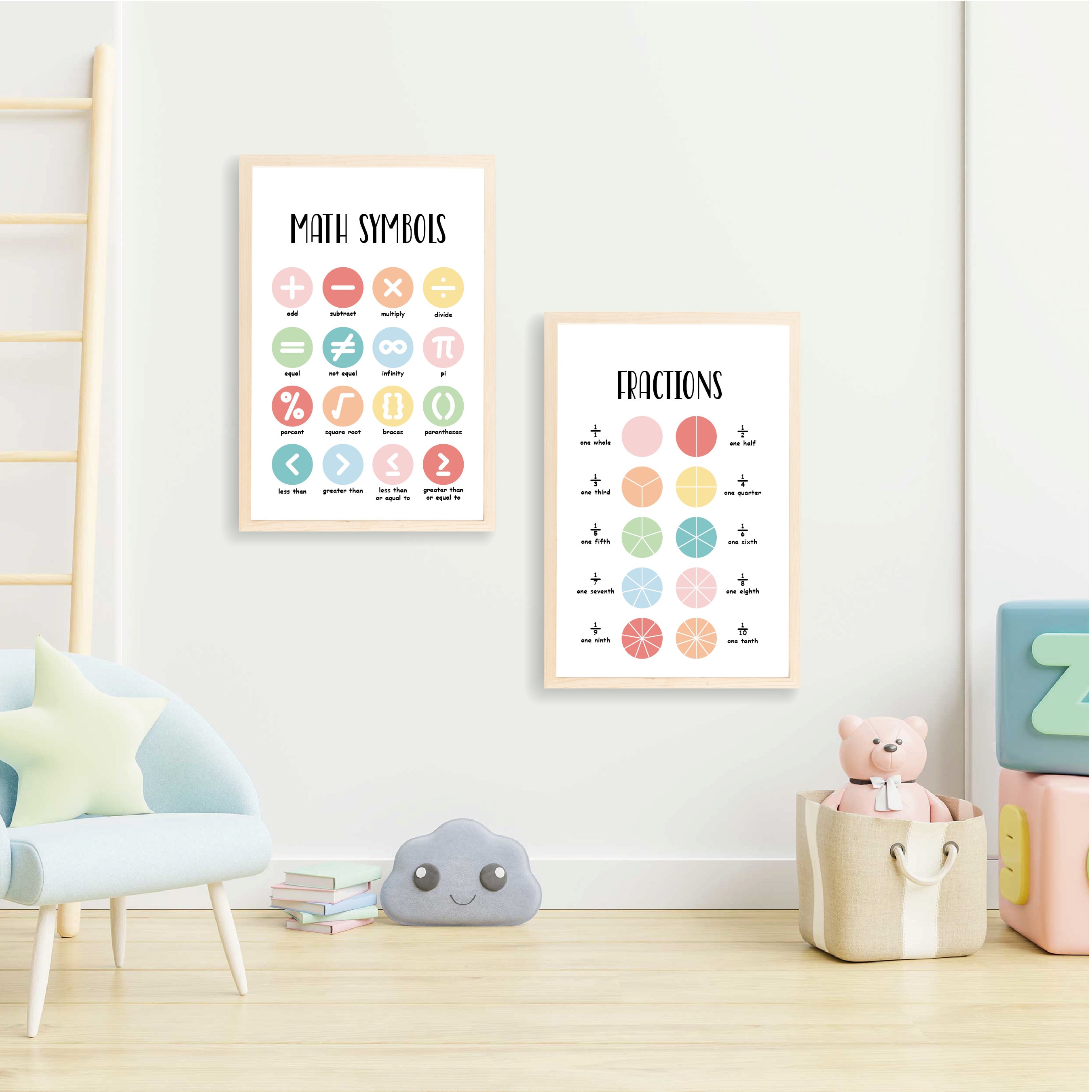 Educational Prints Set of 24 Preschool Posters Classroom - Etsy