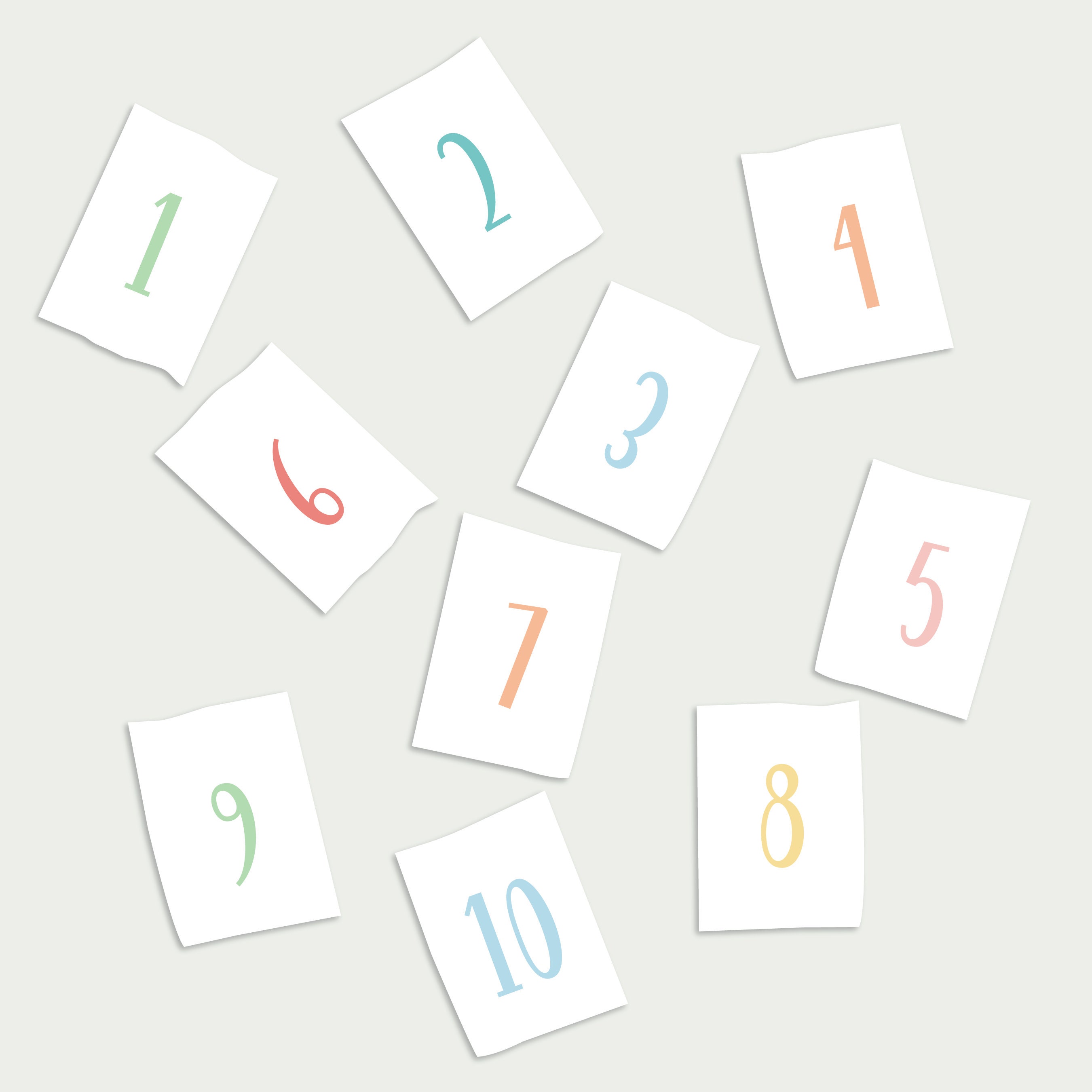 Numbers Flash Cards 1-10 Printable Counting Flash Cards - Etsy
