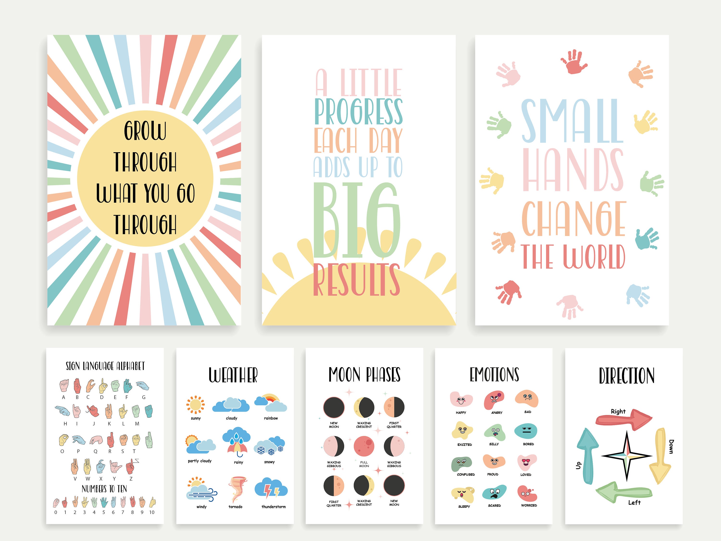 Set of 50 Educational Posters Classroom Decor Bundle - Etsy