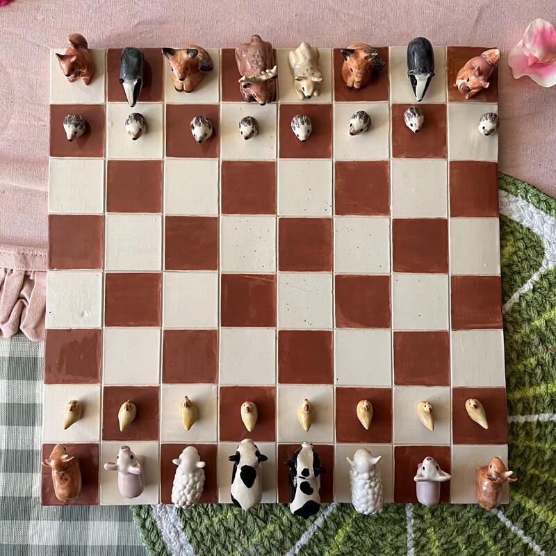 Clay Chess Set - Etsy