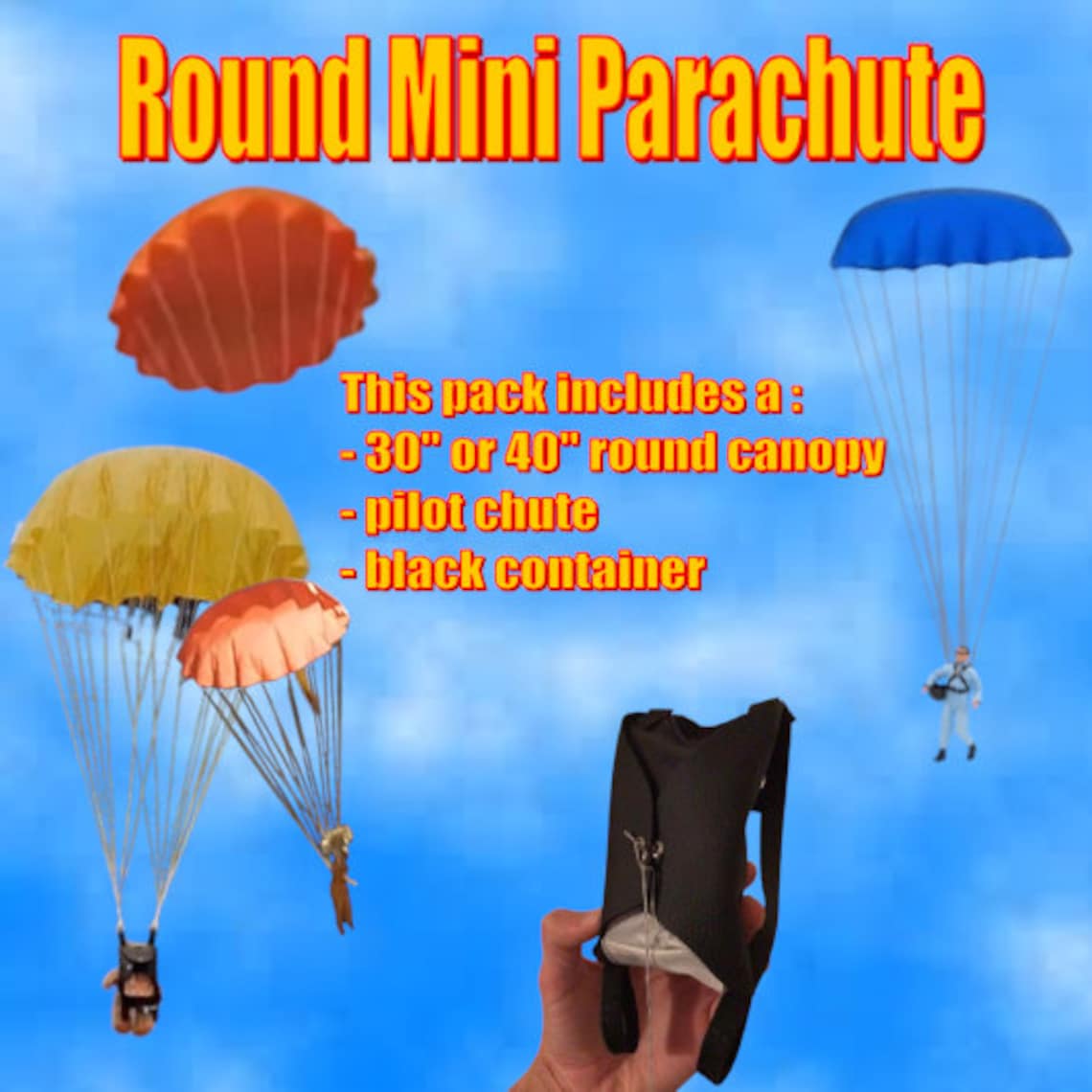 Mini Parachute-round Parachute Toy-miniature Parachute for Kids ...
