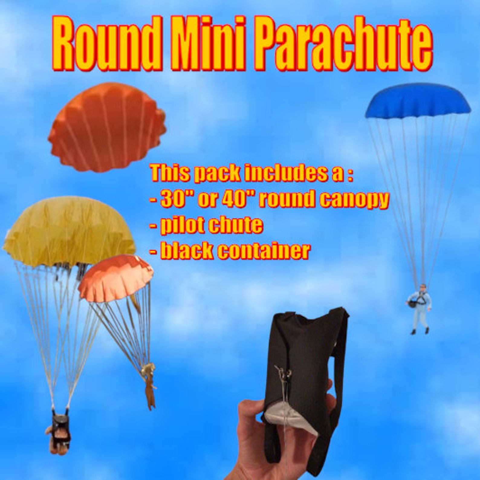 Mini Parachute-round Parachute Toy-miniature Parachute for Kids ...