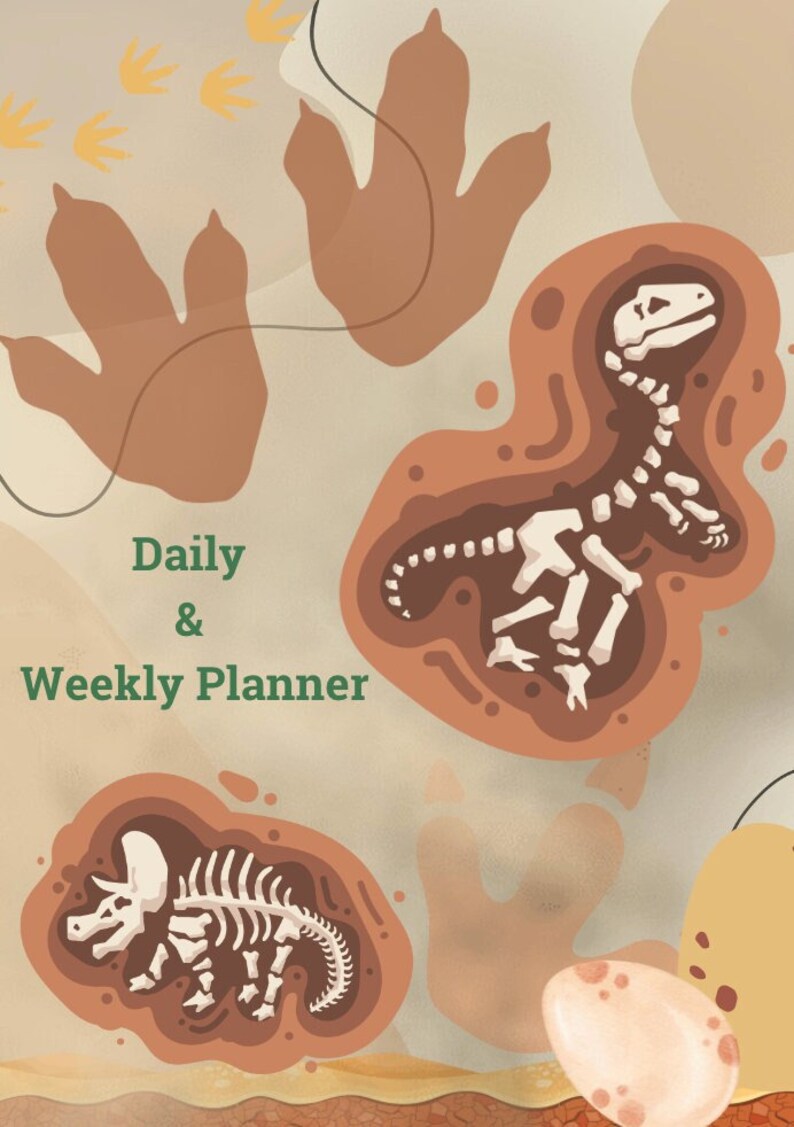Dinosaur Adventure Planner | Fierce Daily & Weekly Organizer ...