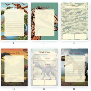 Jurassic Weekly Planner | Printable Dinosaur Organizer | Fierce ...