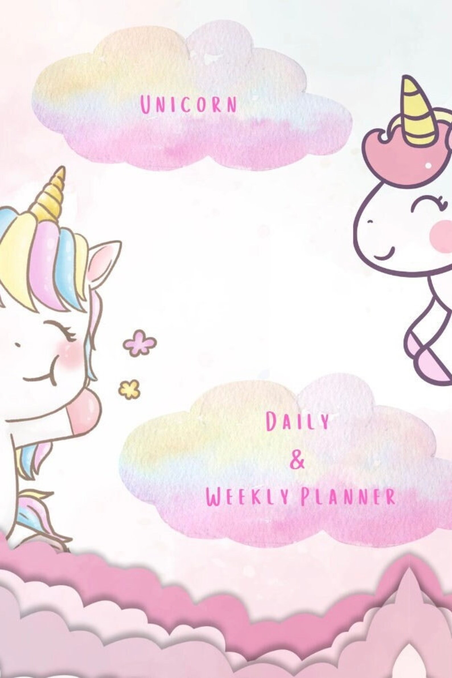 Unicorn Weekly & Monthly Planner Printable | Cute Magical Organizer ...