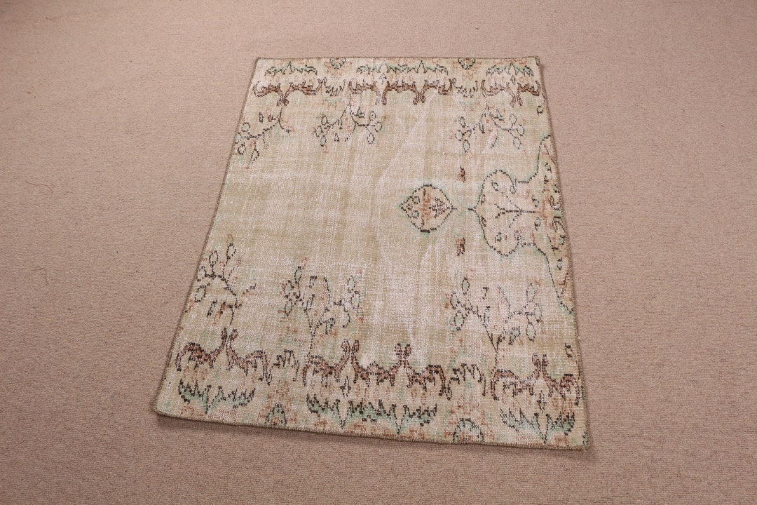 Vintage Rug, 3x4 Small Rugs, Turkish Rug, Antique Oushak Rugs, Rugs for ...