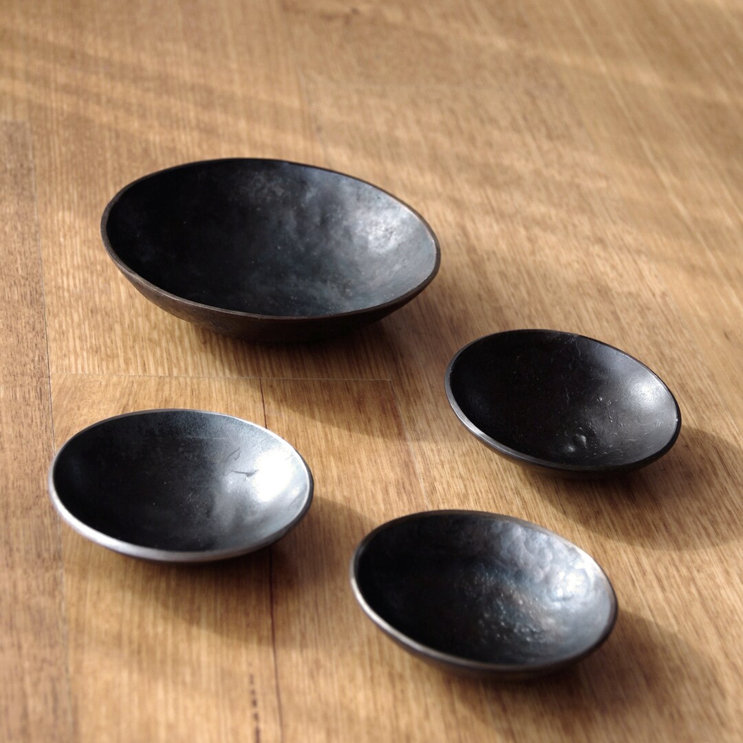 Hand Forged Iron Bowls 6th Anniversary Gift, Steel Trinket Bowl for ...