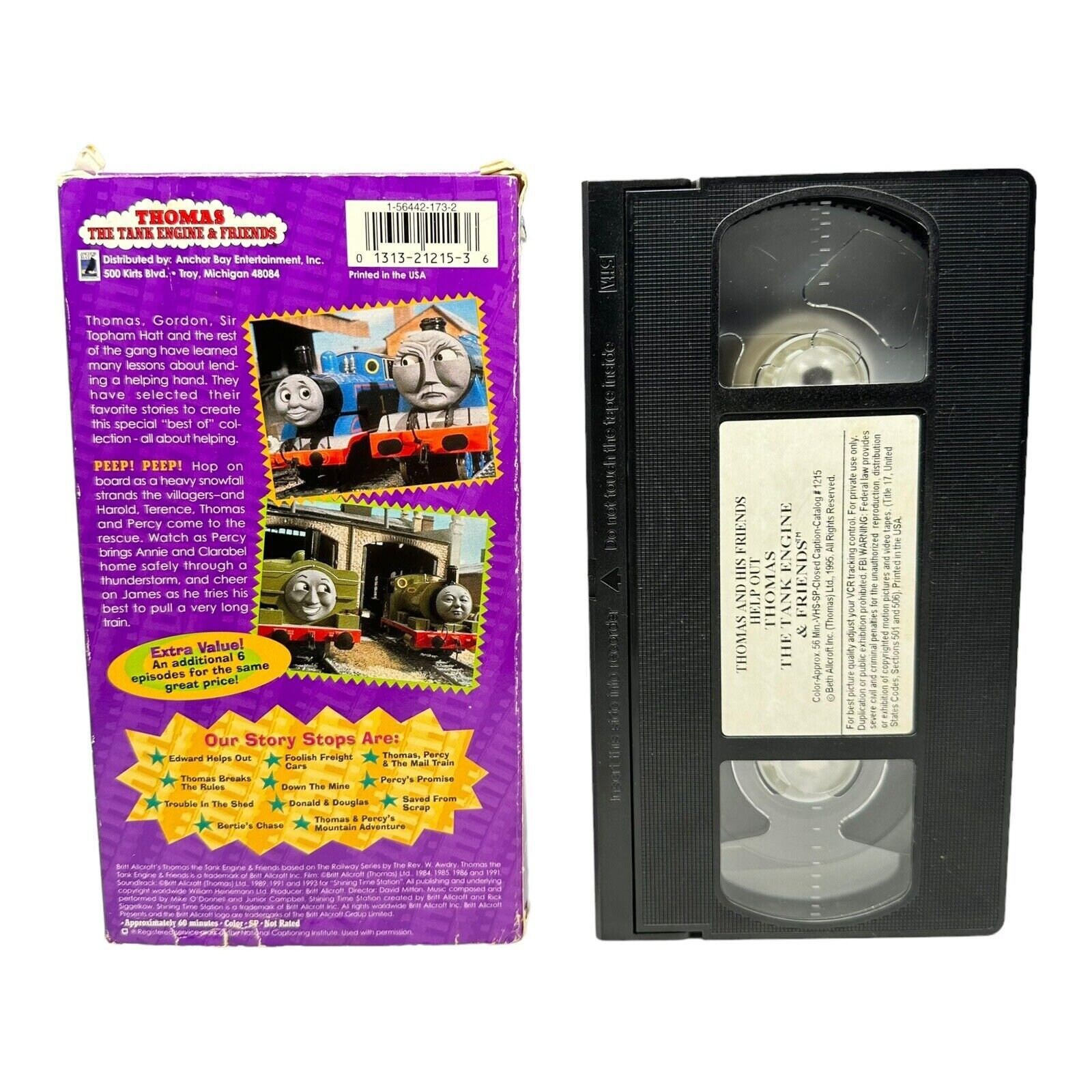 Thomas Friends Thomas His Friends Help Out VHS Cassette Tape 1996 ...