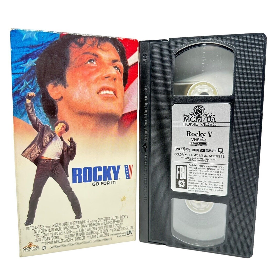 Rocky V VHS Video Tape 1990 Sylvester Stallone Action Boxing Movie - Etsy