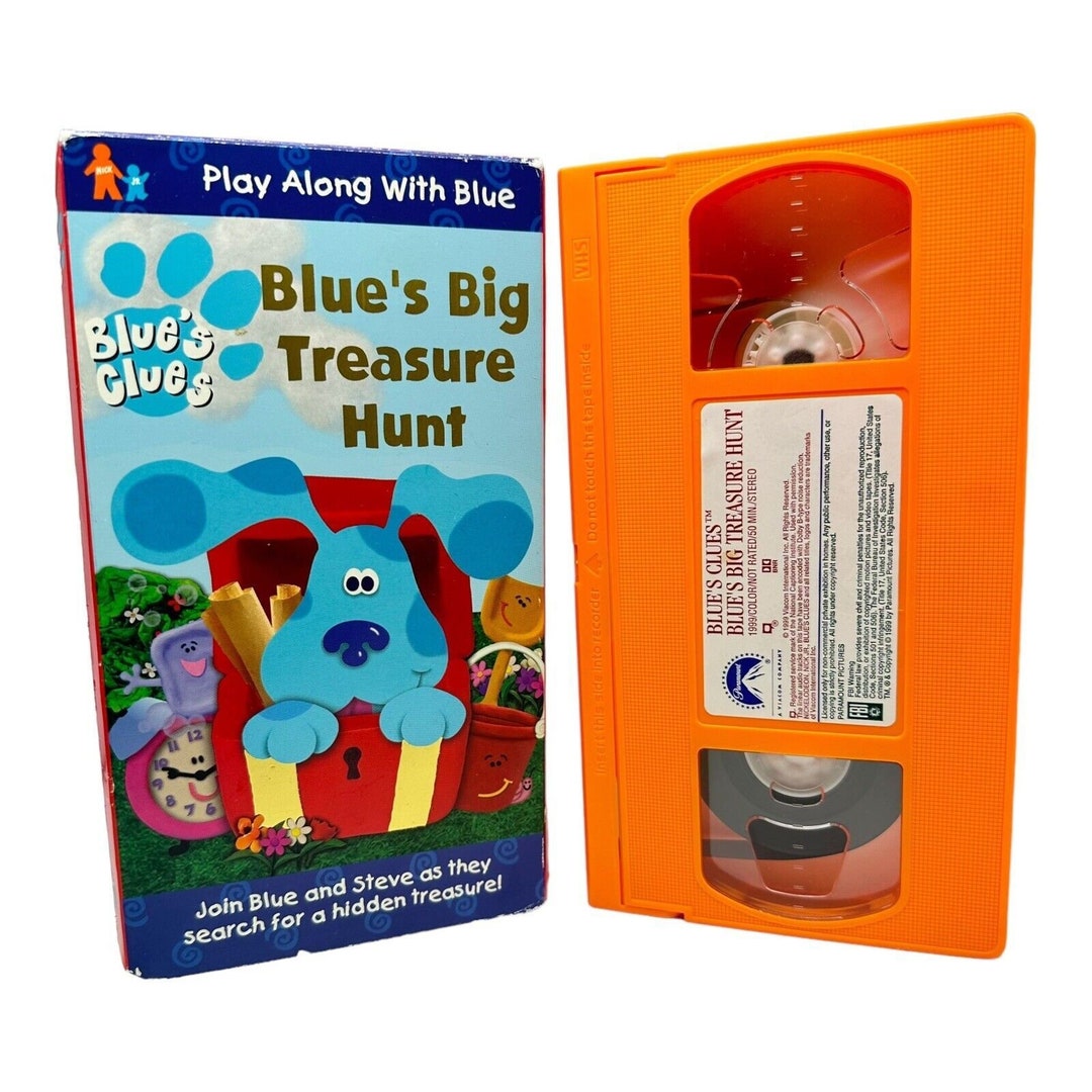 Blue's Clues Blue's Big Treasure Hunt VHS 1999 Nickelodeon Nick Jr. - Etsy