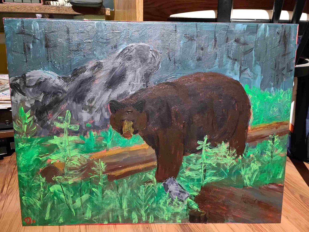 Big Bear Painting - Etsy