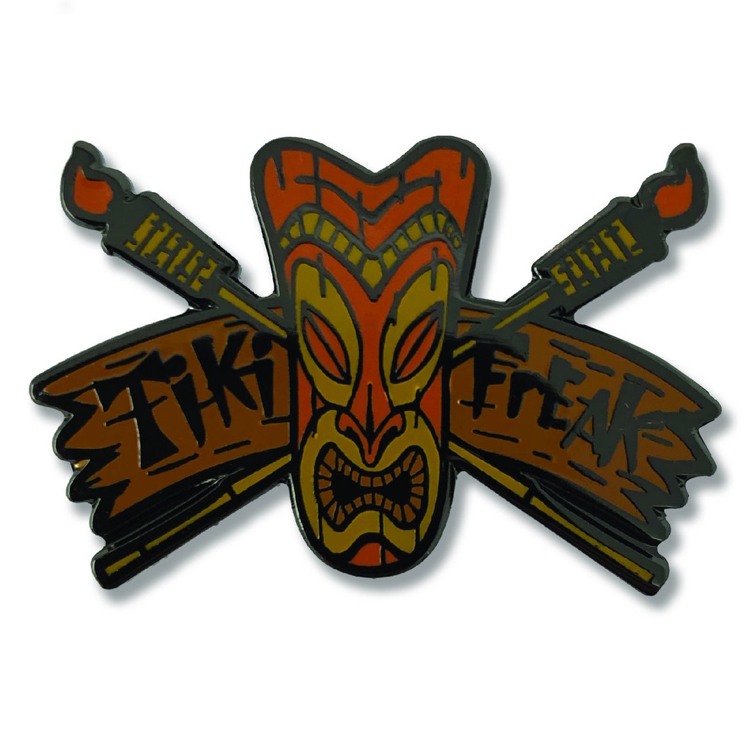 Vintage Inspired Tiki Bar Enamel Lapel Pin - Etsy