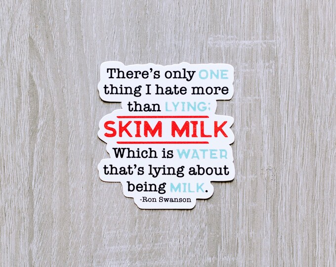 Lying: Skim Milk Vinyl Sticker - Etsy