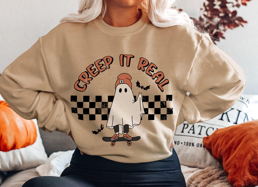 Creep It Real Peace Sign Sweatshirt, Creep It Real Vintage Sweater ...