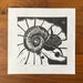 Water Snail Lino Print Original Linocut Art, Water Lily Pad Decor, - Etsy