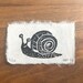 Snail Mini Lino Print Little Insect Linocut, Cute Wildlife Art Gift ...