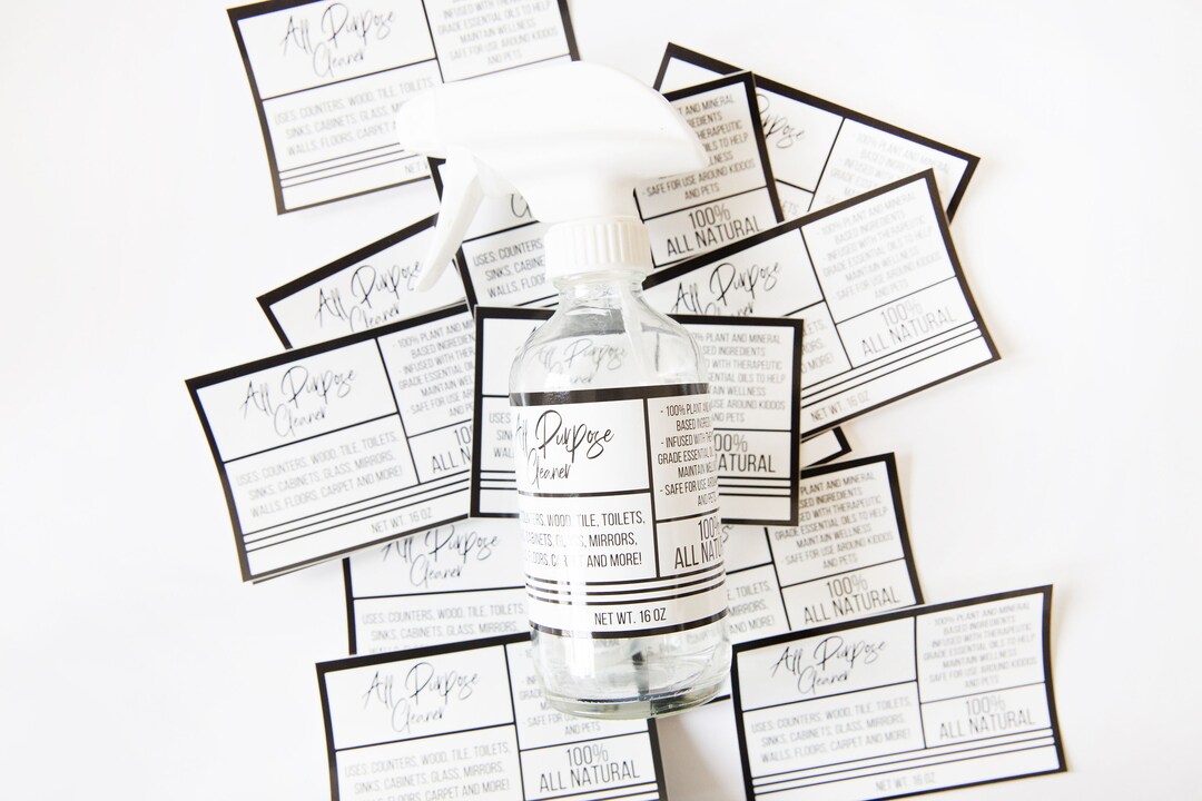 All Purpose Cleaner Label - Etsy
