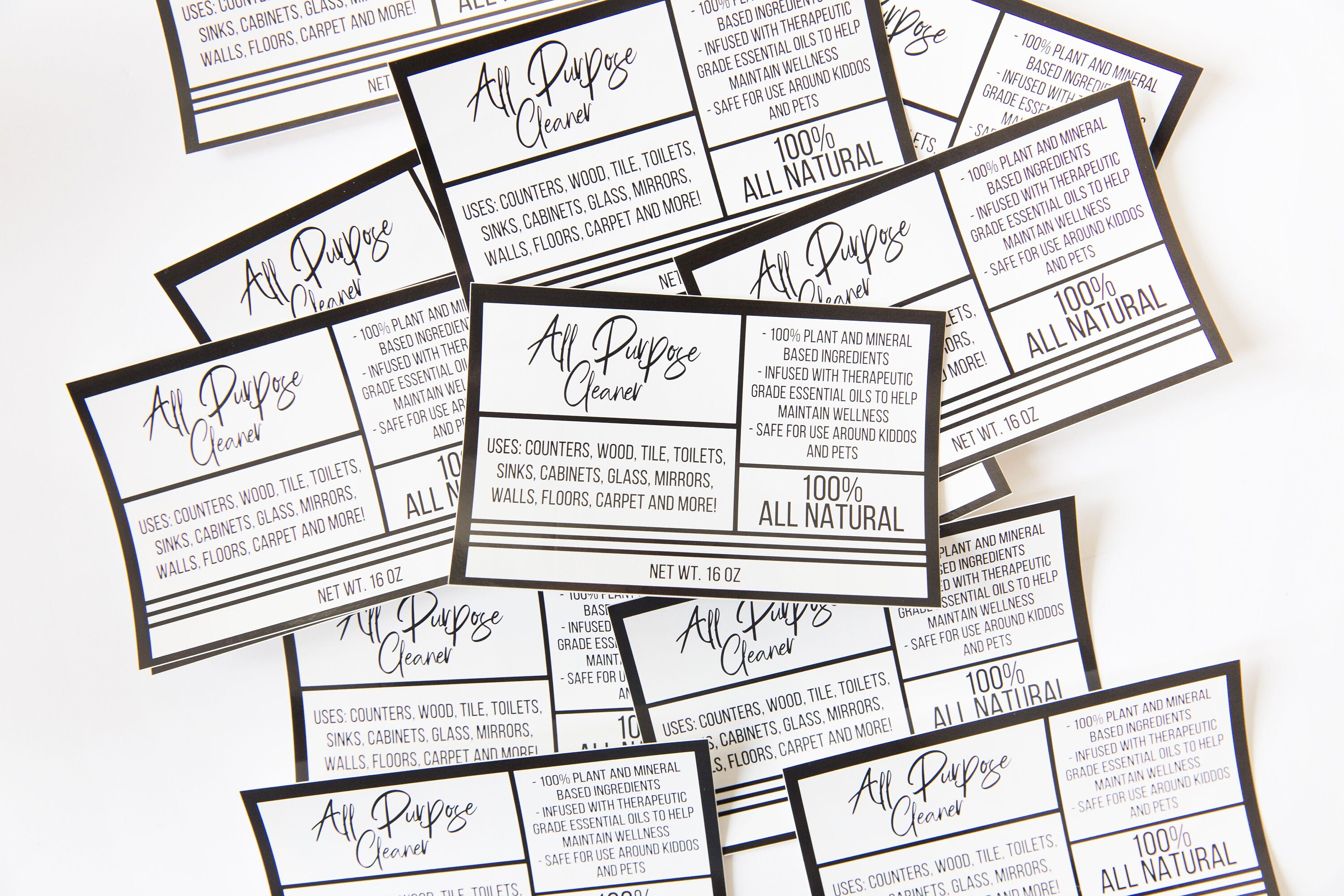 All Purpose Cleaner Label - Etsy