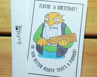 The Simpsons: Jasper. That's a Paddlin. 5 X 7 Greeting Card - Etsy