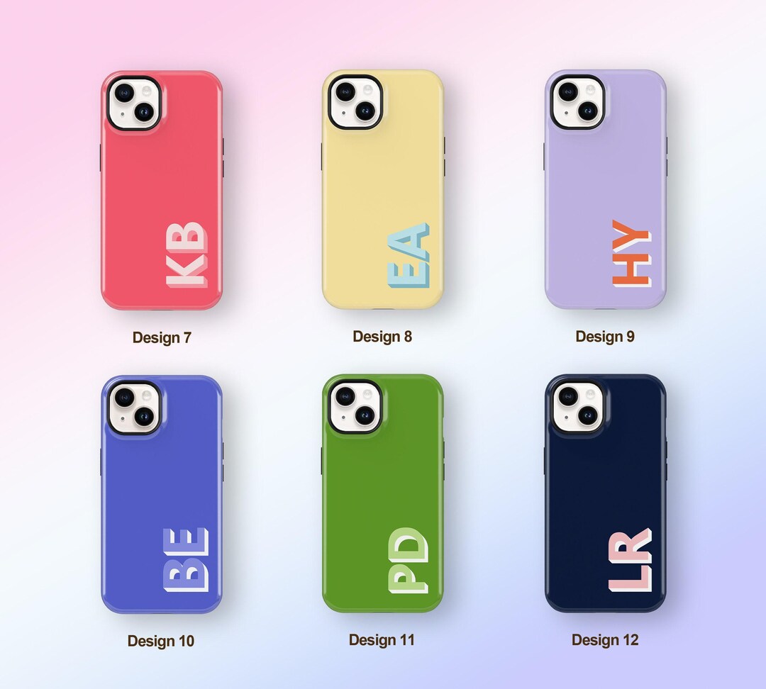 Personalized Monogram iPhone Case, Custom Initial Phone Cover - Etsy