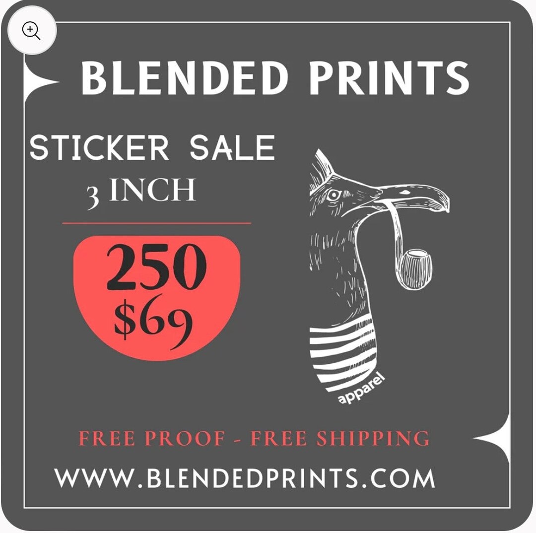 SALE 250 Custom 3 Inch Stickers, Custom Stickers, Scratch-resistant ...