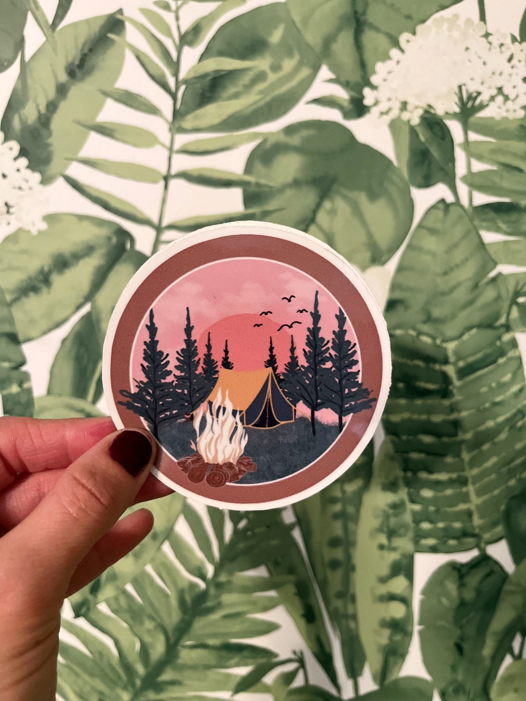 Camping Themed Sticker, FREE SHIPPING, Custom Made Stickers, Sticker ...