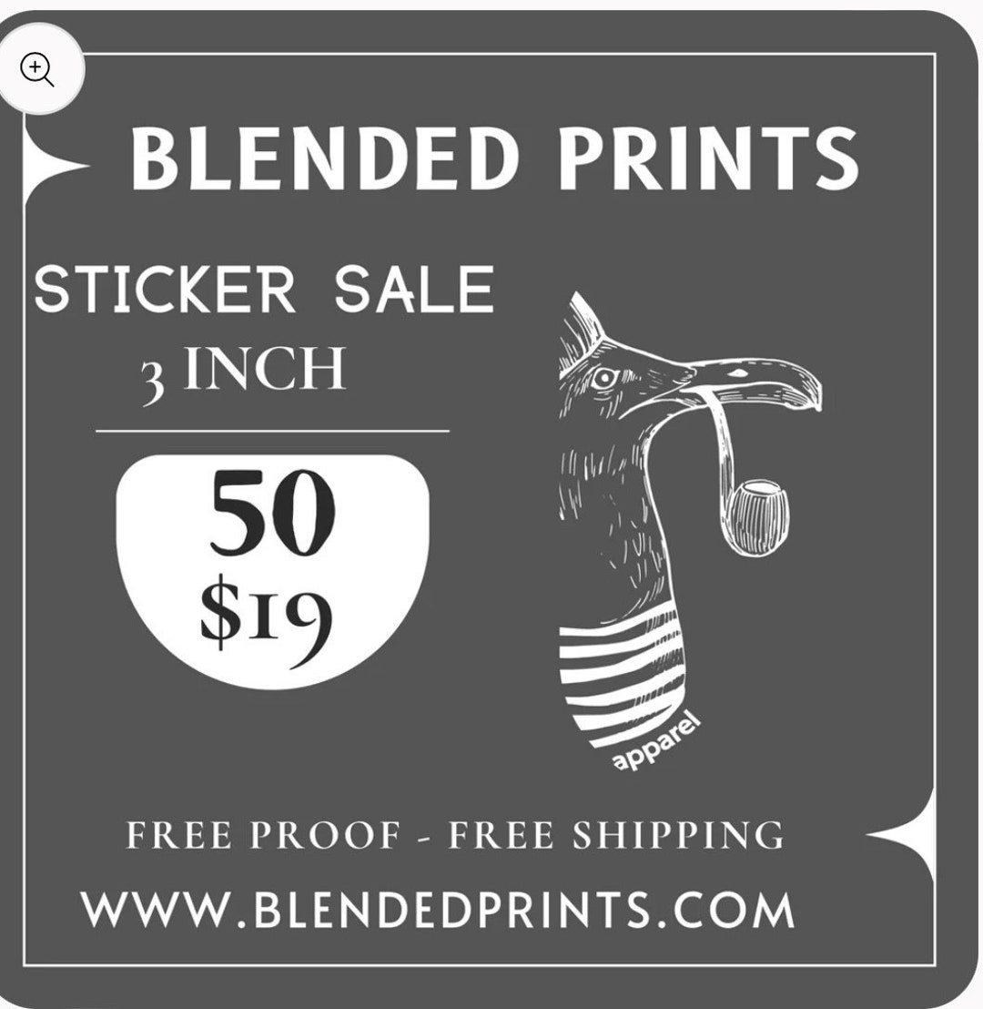 SALE 50 Custom 3 Inch Stickers, Custom Stickers, Scratch-resistant ...