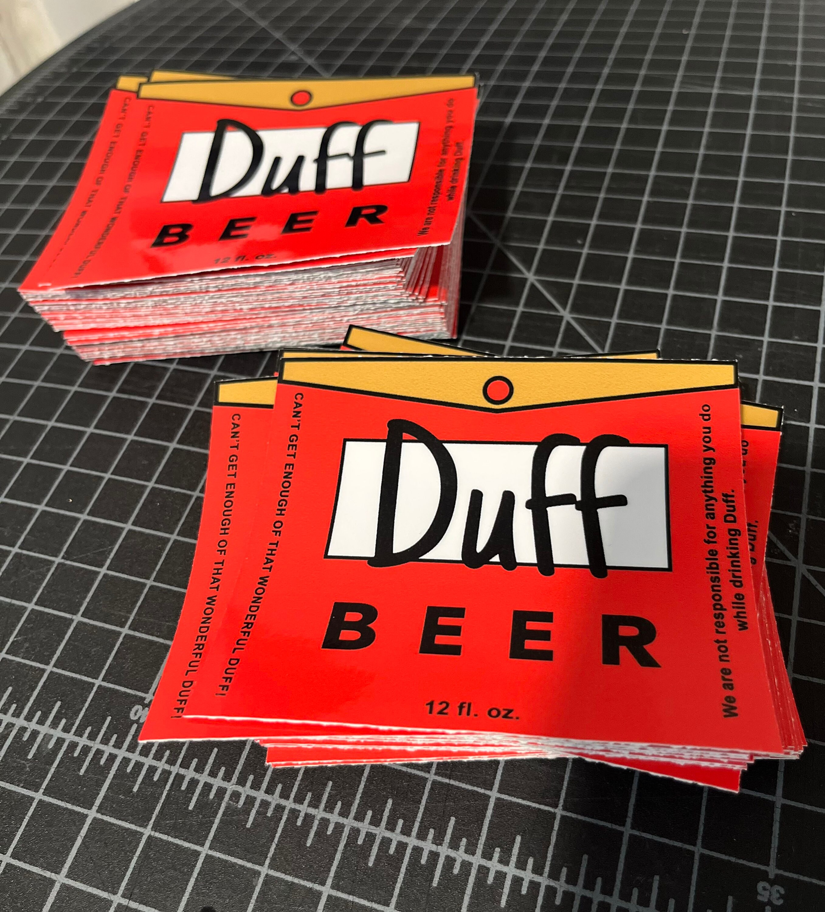 Duff Beer Sticker - Simpsons - Beer - FREE SHIPPING, Custom Made ...