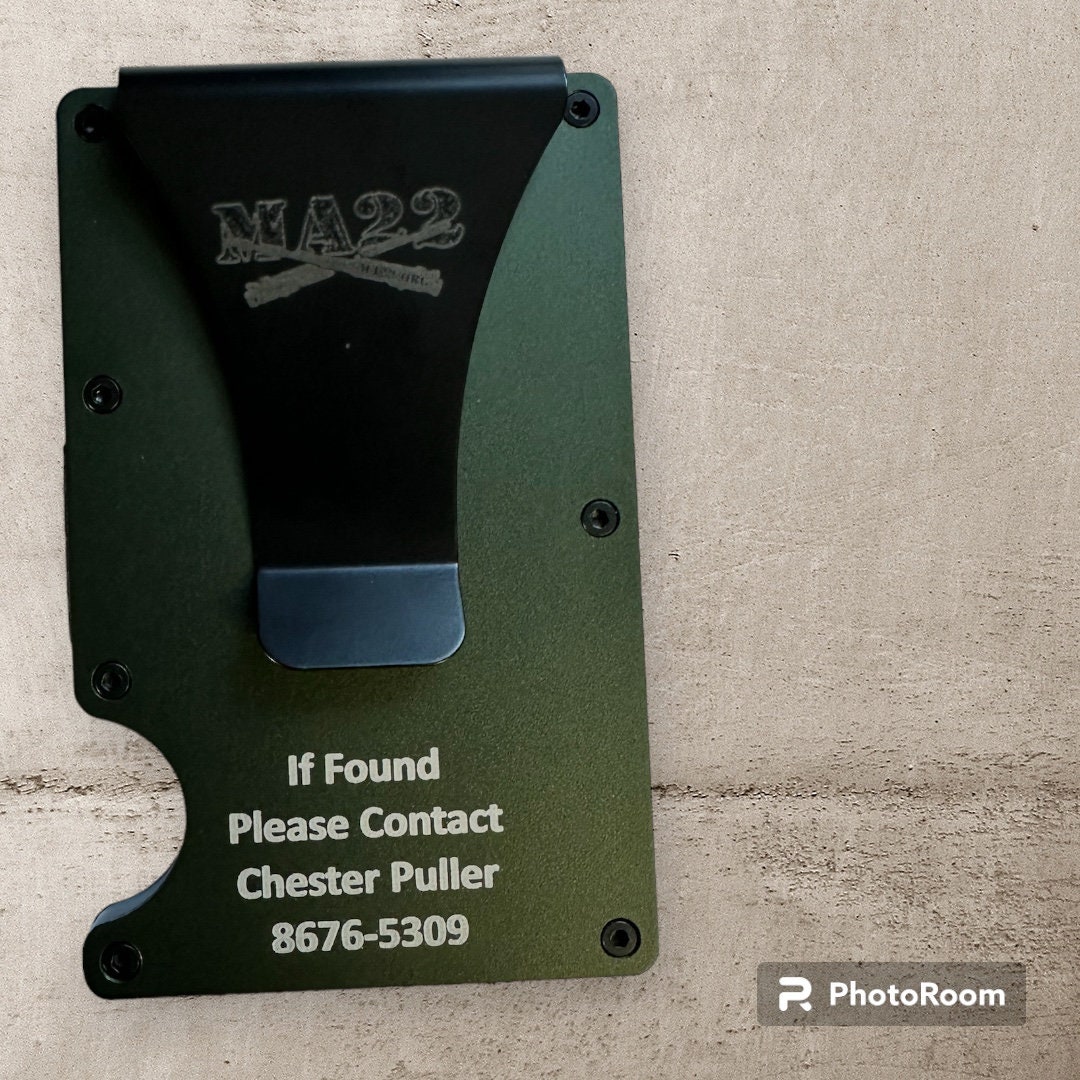 Personalized Metal Wallet,laser Engraved Metal Wallet,custom Minimalist ...