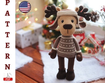 Crochet Elk Pattern - Etsy