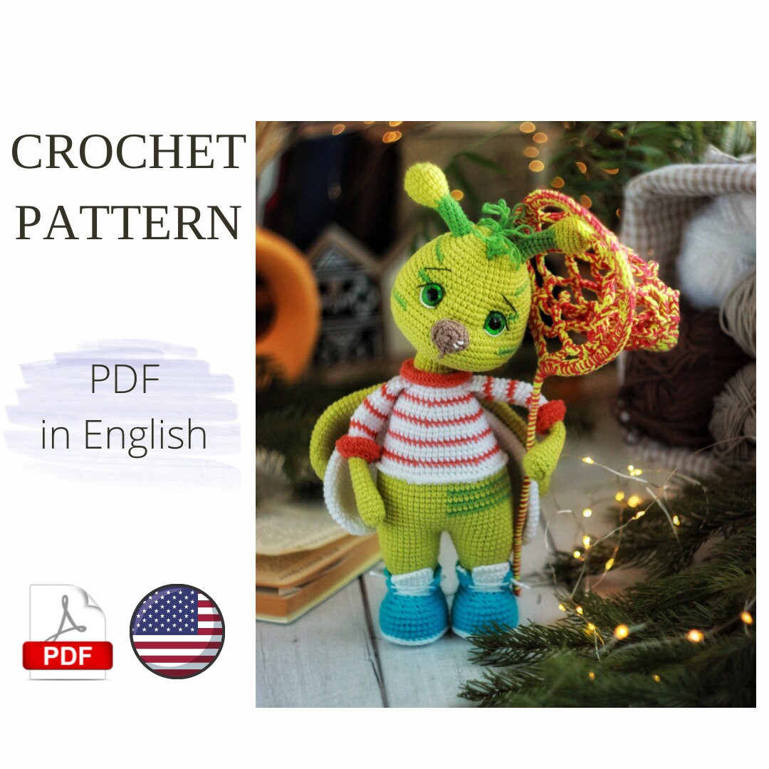 Grasshopper Crochet PATTERN PDF Amigurumi Cute Crochet Insect - Etsy