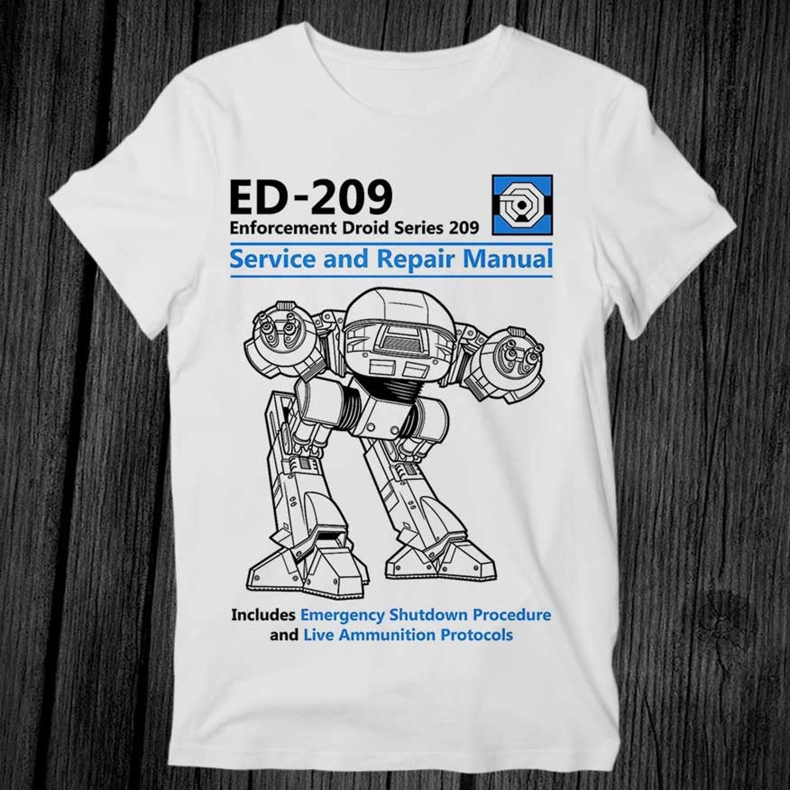 Anatomy of ED-209 Robot Service and Repair Manual Best Seller T Shirt ...
