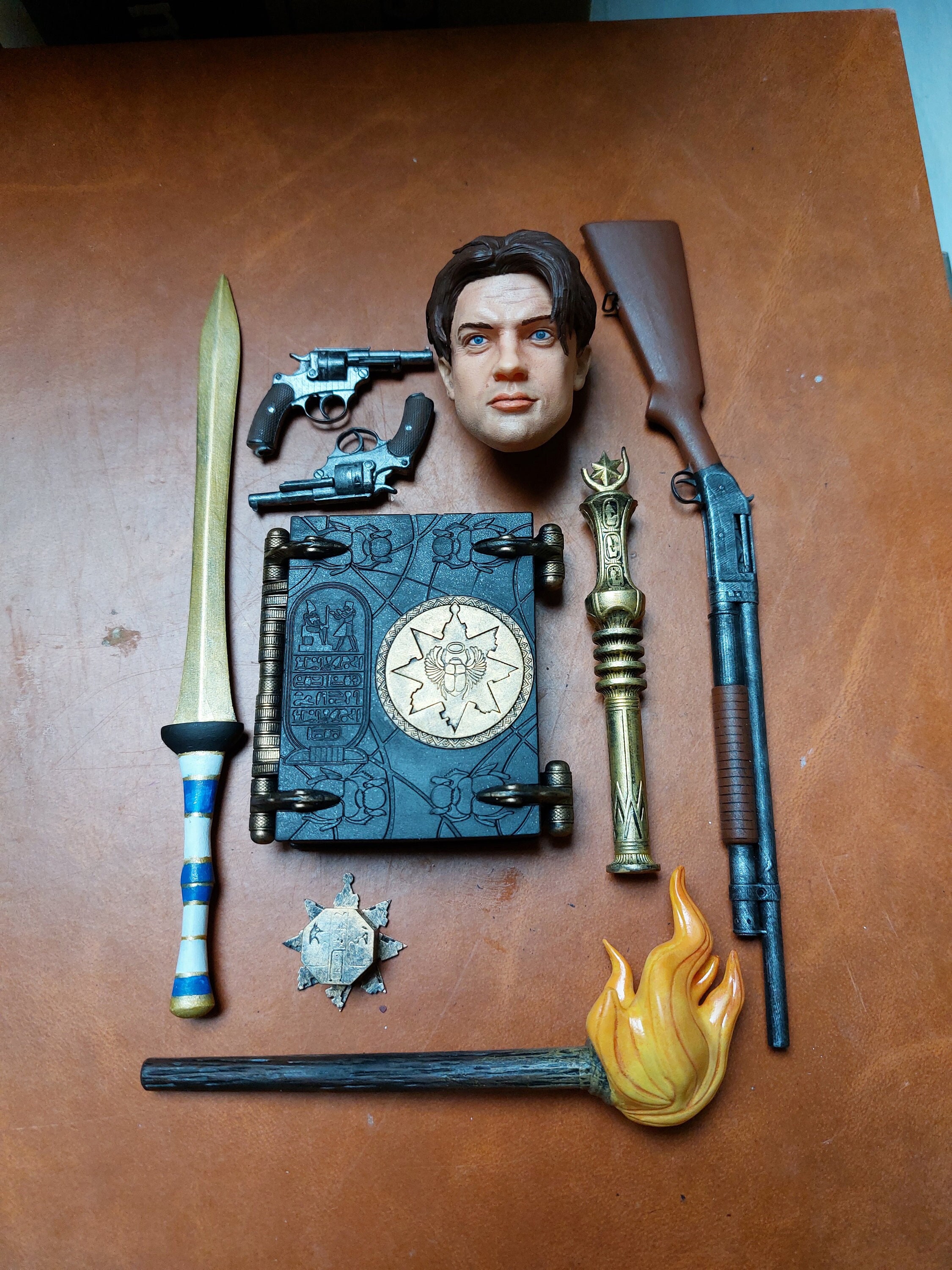 1/6 Scale the Mummy Rick O'connell PAINTED Head Sculpt and Accessories ...