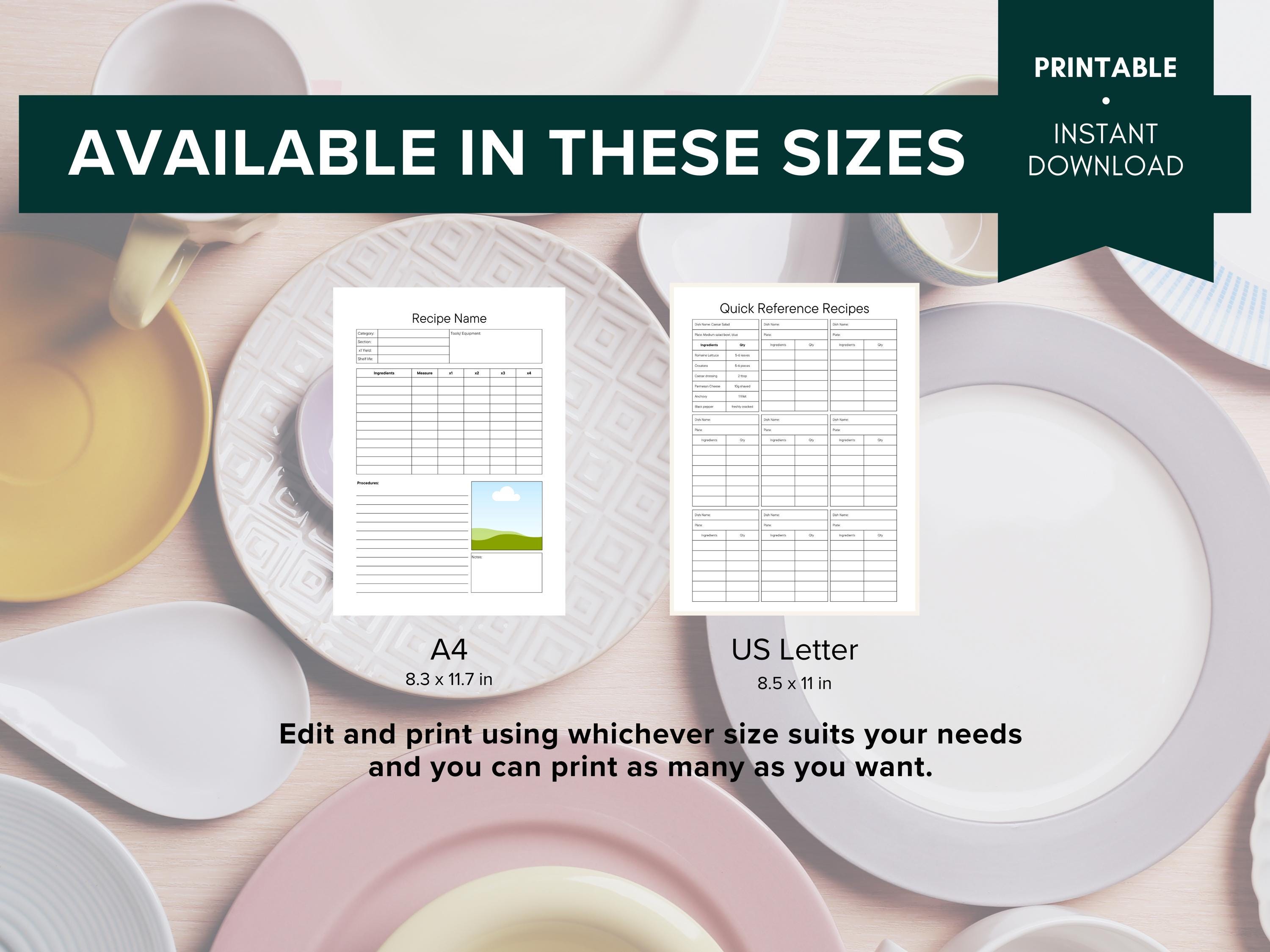 Restaurant Kitchen Templates Bundle, Canva Editable, Cafe BOH, HACCP ...