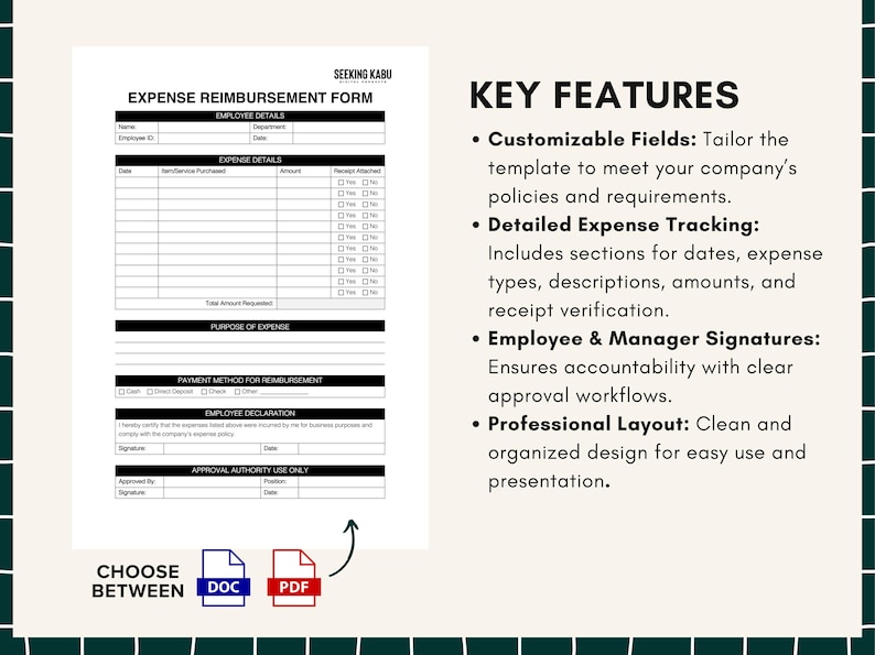 Expense Reimbursement Report Form, Employee Expense Reporting Template ...