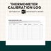 Thermometer Calibration Log Template, Editable HACCP Calibration Form ...