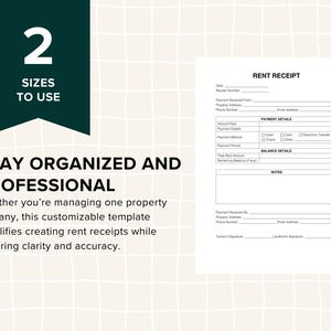Landlord Rent Receipt Template, Printable Tenant Rental Receipt ...
