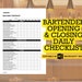 Bartender Daily Checklist: Restaurant Bar Guidelines; New Hire Training ...