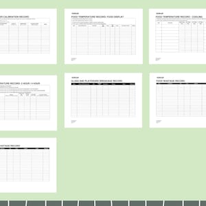 Restaurant Kitchen Templates Bundle, Order and Prep List, Fridge and ...