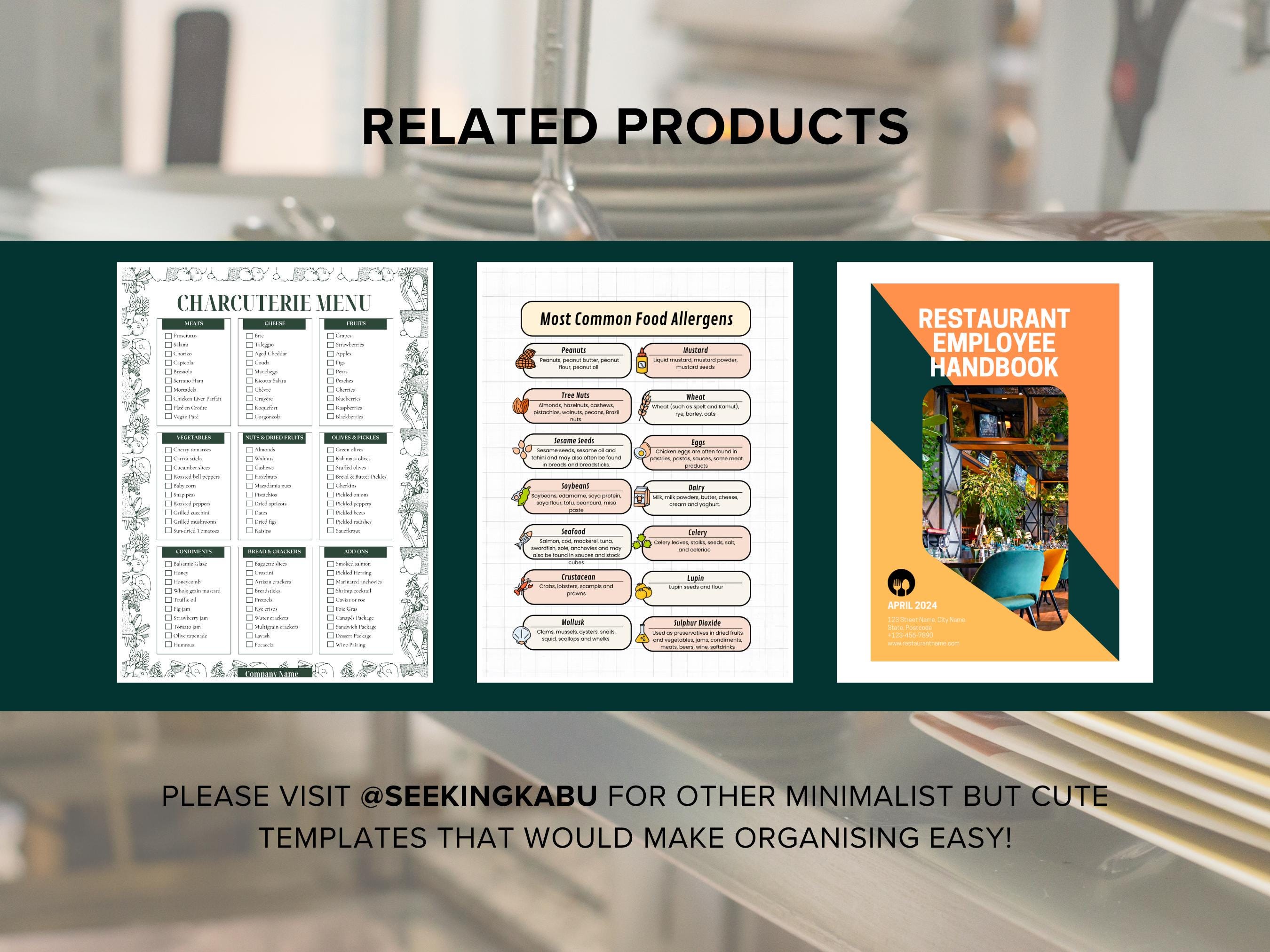 Restaurant Kitchen Templates Bundle, Canva Editable, Cafe BOH, HACCP ...