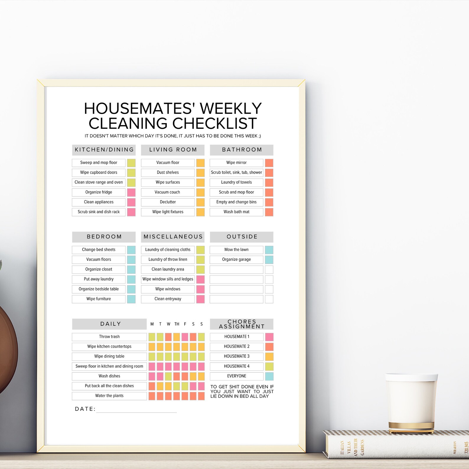 Editable Weekly Cleaning Checklist Weekly Cleaning Checklist - Etsy