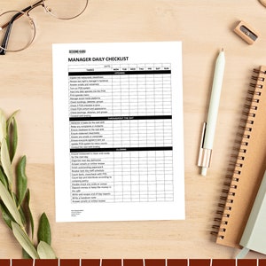 Restaurant Manager Daily Checklist, Cafe, Bar, Casual, Fine Dining ...