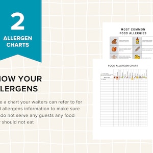 Restaurant Food Allergen Chart, Menu Items, Common Food Allergies List ...