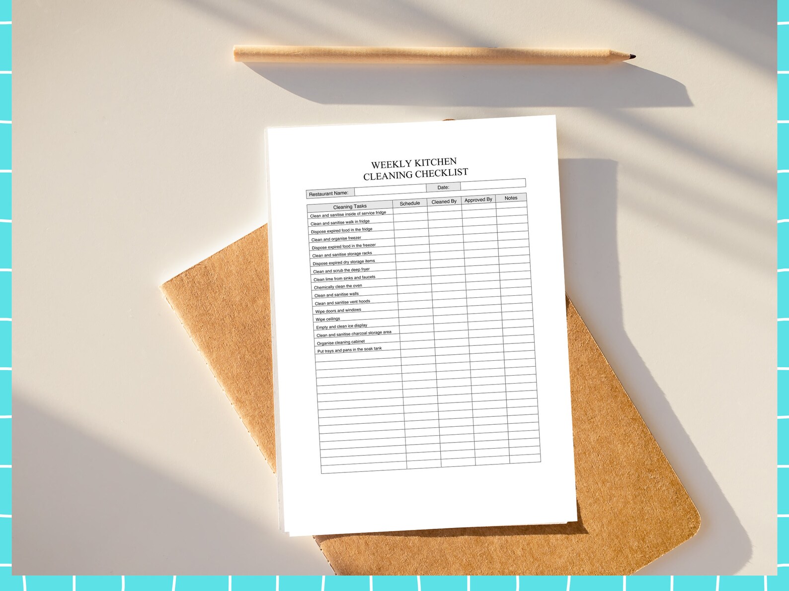 Restaurant Kitchen Cleaning Checklist | Professional Kitchen Cleaning ...