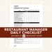 Restaurant Manager Daily Checklist, Cafe, Bar, Casual, Fine Dining ...