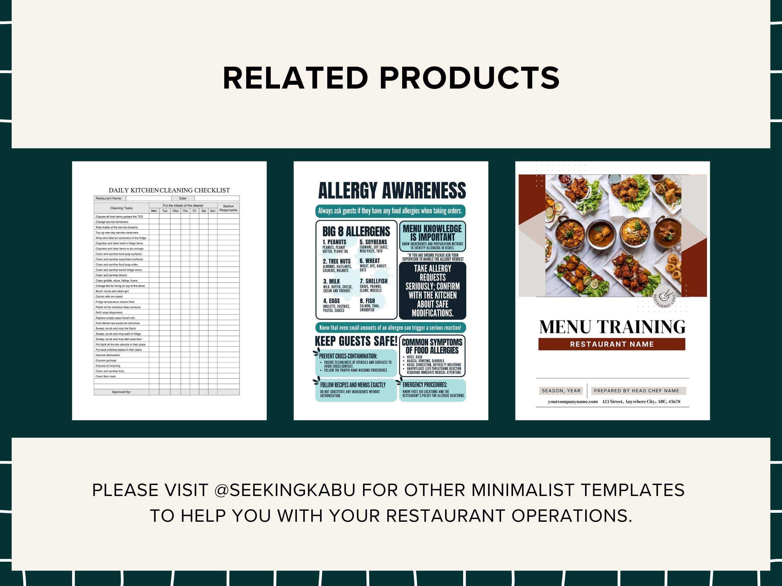 Bar Daily Operating Checklist Opening Side Work Closing for Restaurant ...
